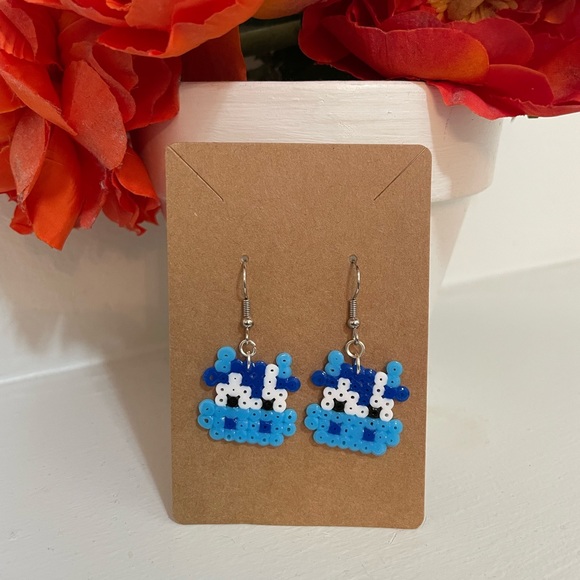 Hand Crafted | Jewelry | Perler Beads Cow Earrings | Poshmark